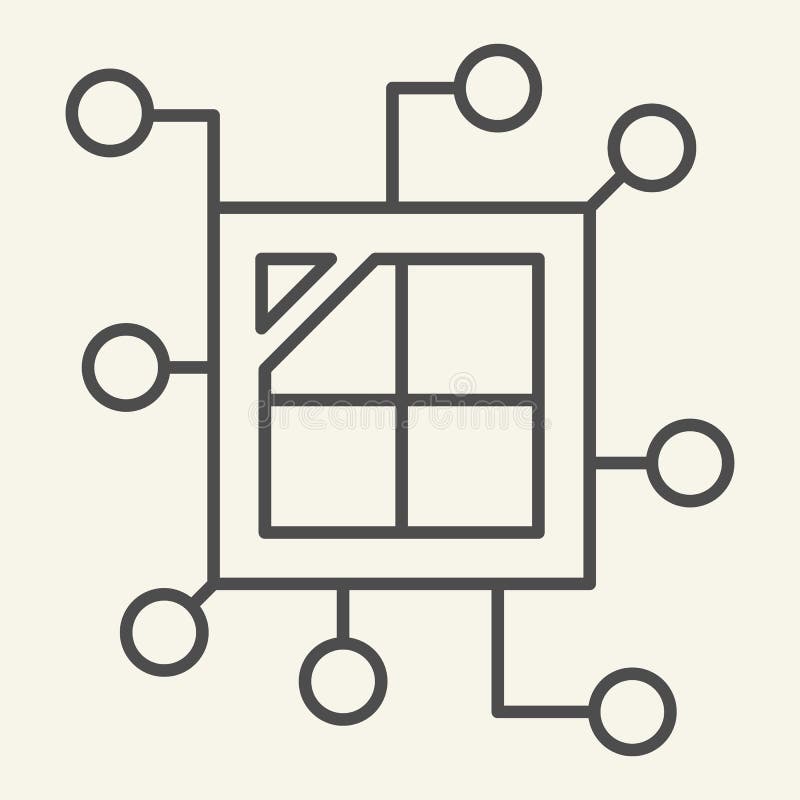 Cpu Chip Thin Line Icon. Processor Vector Illustration Isolated on ... Cpu Chip Thin Line Icon. Processor Vector Illustration Isolated on ...