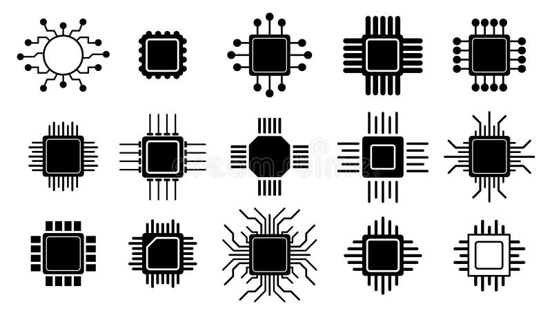 CPU or Chips for Devices, Circuit Board Stock Vector - Illustration of ...