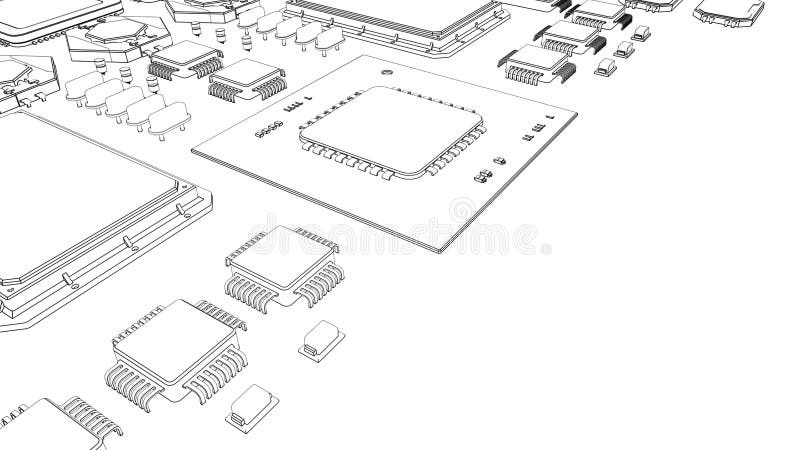CPU Chips on the Motherboard CPU Chips on the Motherboard Stock ...
