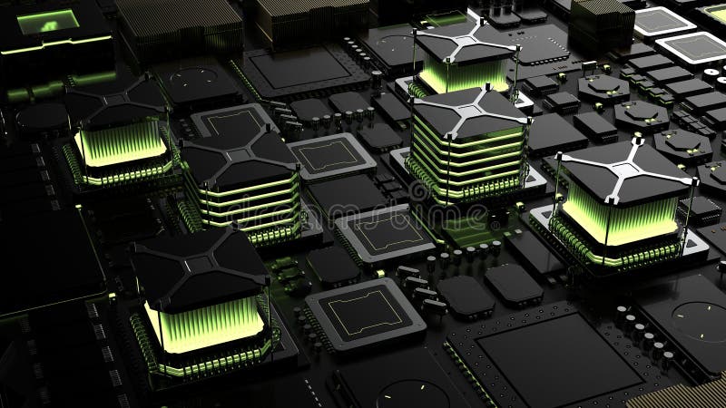 Computer Internal Components Stock Illustrations – 102 Computer ...