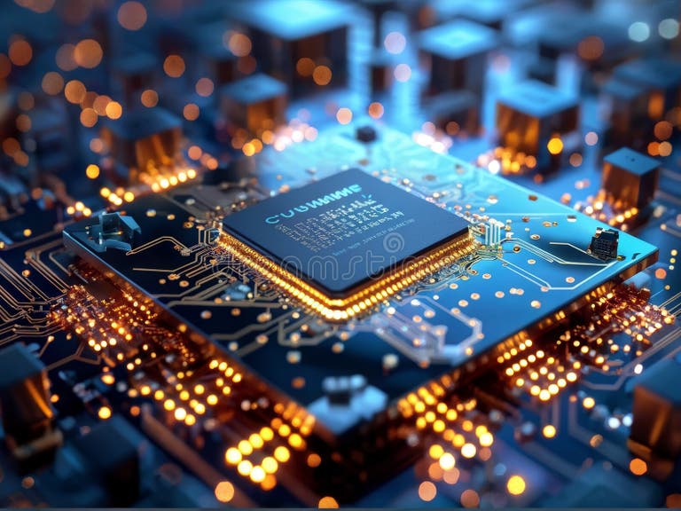 Cpu Circuit Board Computer Processor Stock Illustration - Illustration ...