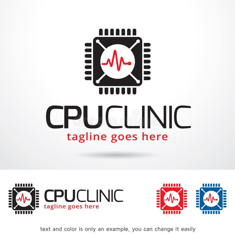 CPU Clinic Logo Template Design Vector Stock Vector - Illustration of ...