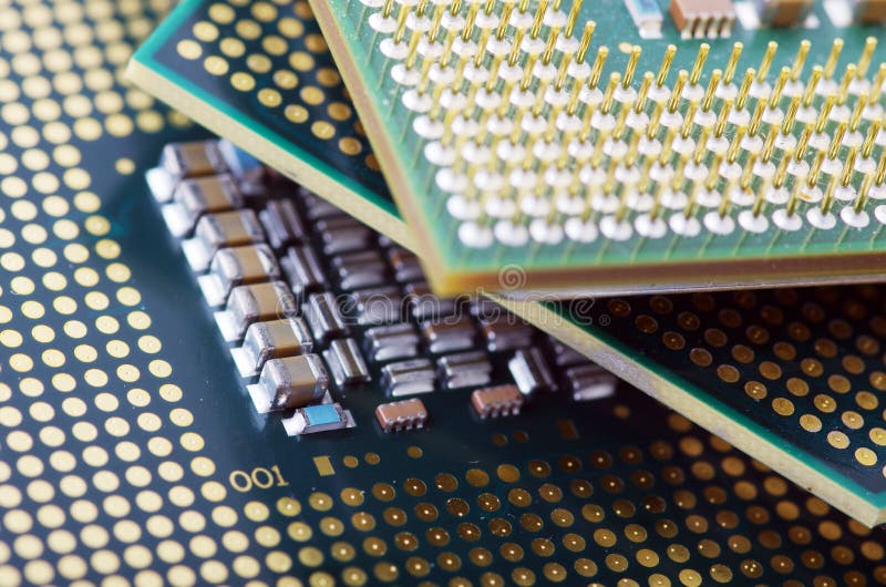 CPU close-up stock photo. Image of green, closeup, mainboard - 29643100