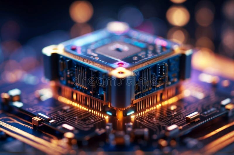CPU, Close Up of Central Processing Unit and Circuits of Advanced ...