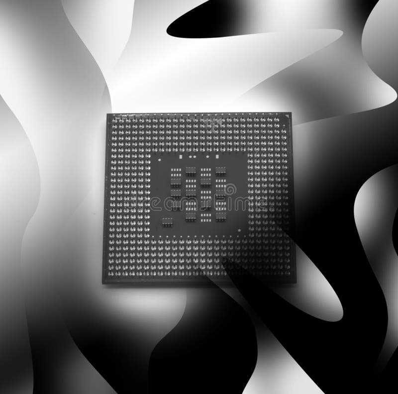 Cpu Close Up on Isolated White Background Stock Image - Image of ...