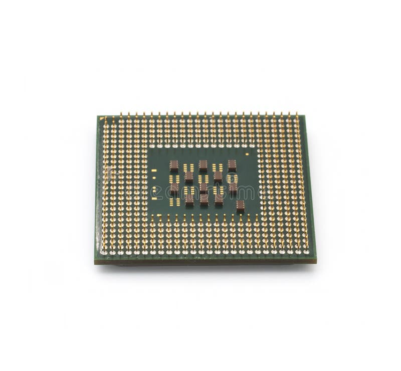Cpu Close Up on Isolated White Background Stock Photo - Image of board ...