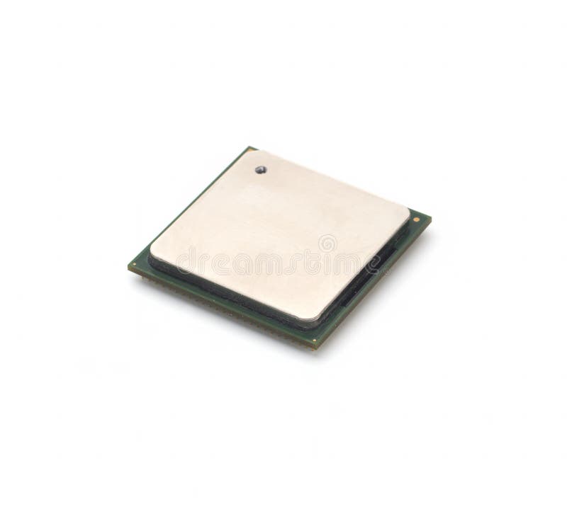Cpu Close Up on Isolated White Background Stock Image - Image of chip ...