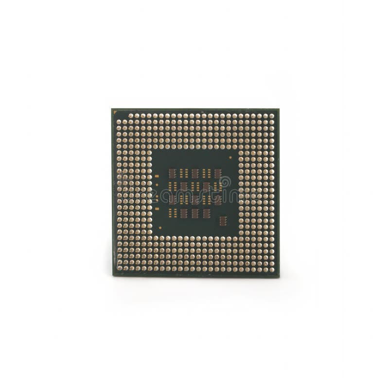 Cpu Close Up on Isolated White Background Stock Image - Image of ...