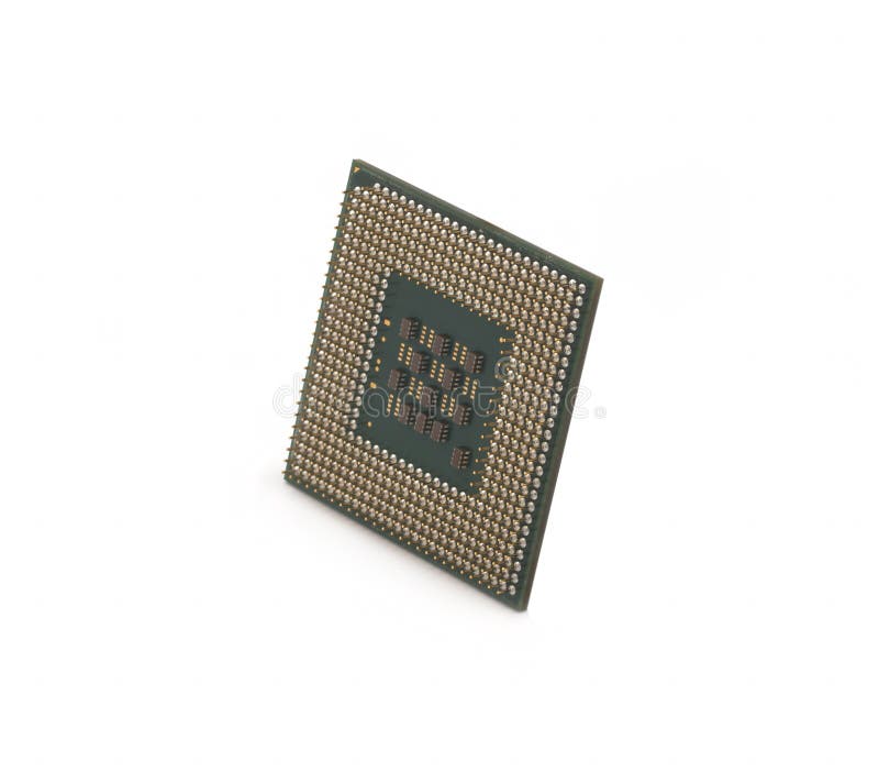 Cpu Close Up on Isolated White Background Stock Image - Image of ...