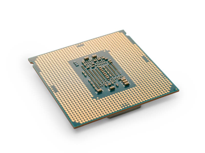 CPU Close Up with Selective Focus Isolated with Clipping Path Stock ...