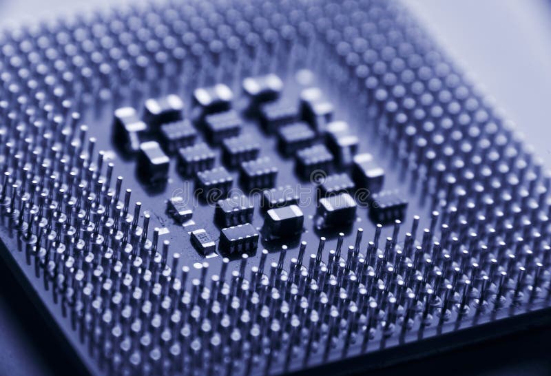 Cpu Closeup for Pc and Laptop Stock Image - Image of computing, digital ...