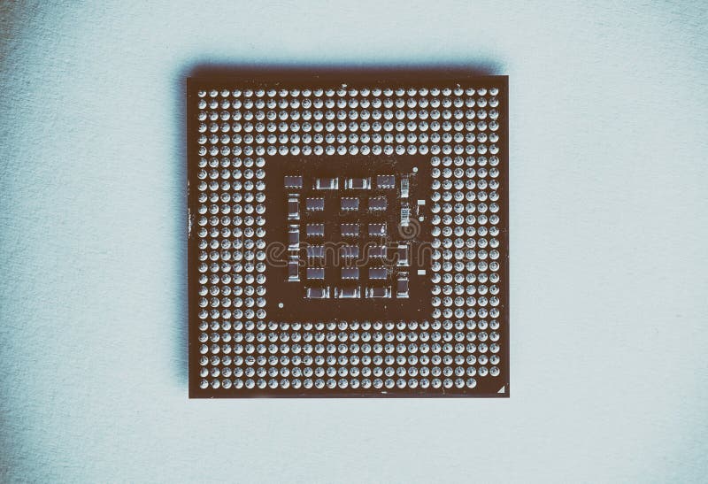 Cpu closeup for pc stock image. Image of microchip, intel - 107337479