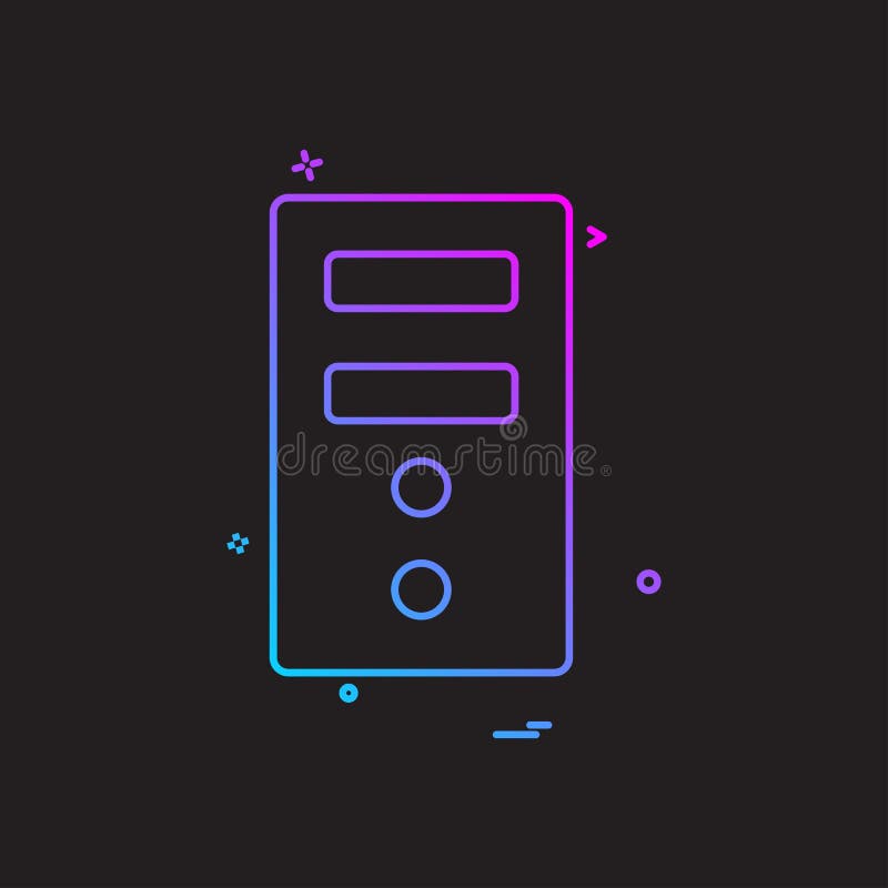 Cpu Computer Motherboard Electronic Icon Vector Design Stock Vector ...