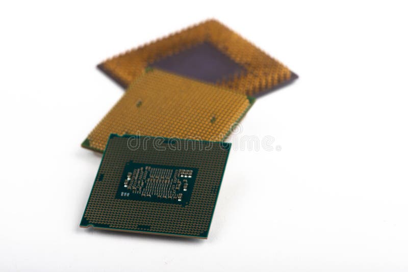 The CPU for the Computer. Processor Close-up Stock Photo - Image of ...