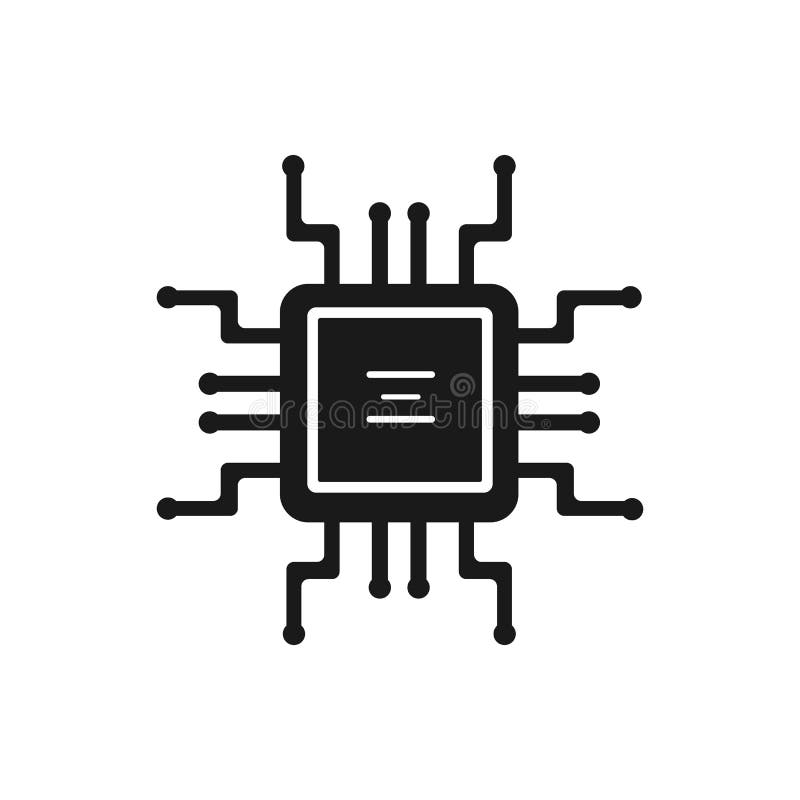 The Cpu Icon. Microprocessor And Processor Symbol. Flat Stock Vector ... The Cpu Icon. Microprocessor And Processor Symbol. Flat Stock Vector ...