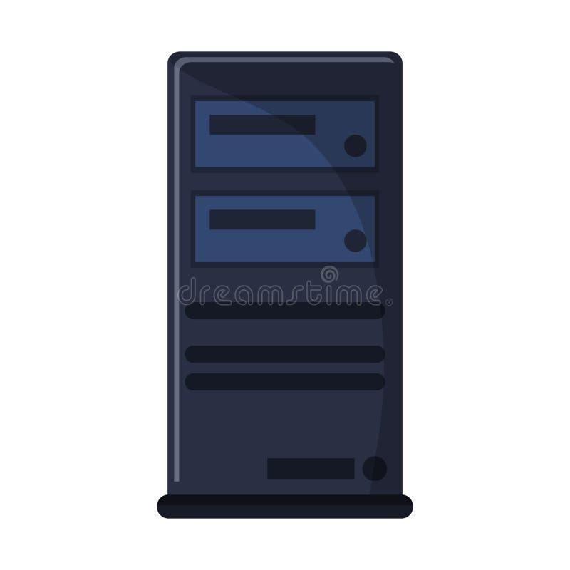 Cpu Computer Tower Technology Stock Vector - Illustration of work ...