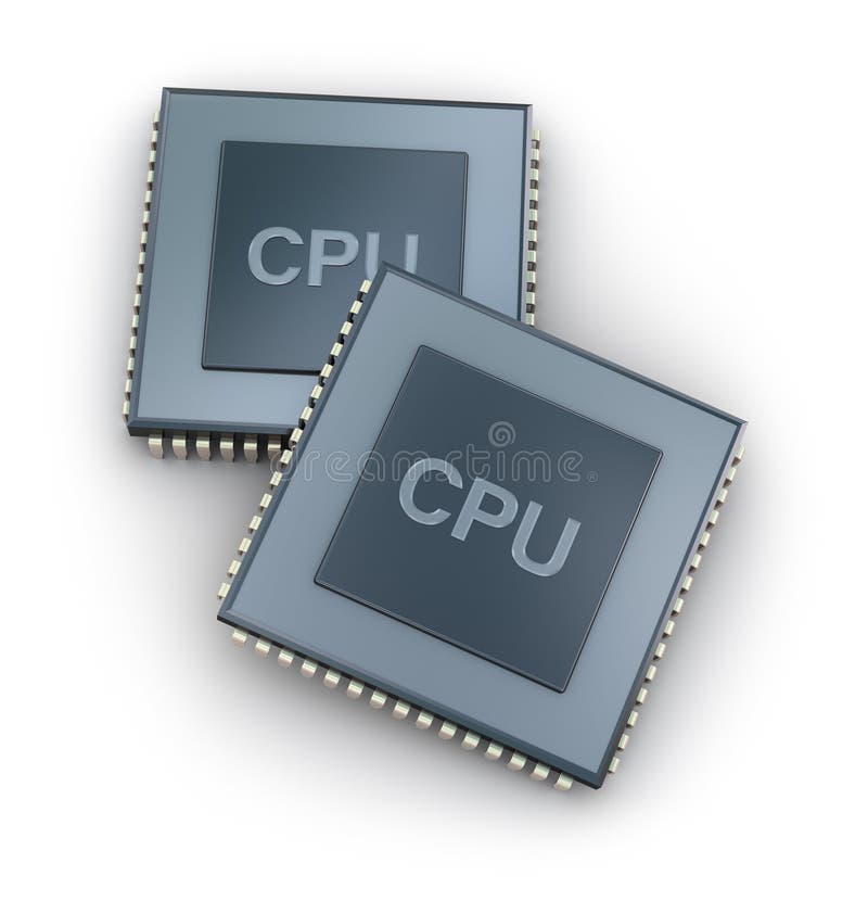 CPU - Concepto De La Unidad Central De Proceso Stock de ilustración ...
