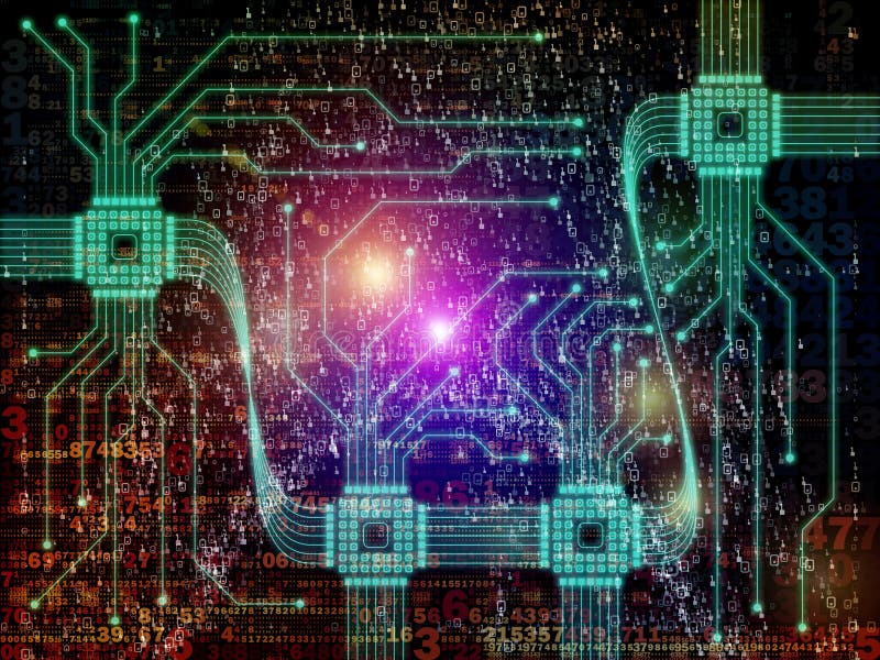 CPU Connection Background stock illustration. Illustration of ...