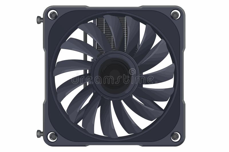 CPU Cooler Fan Stock Image Isolated Vector Style Stock Vector ...