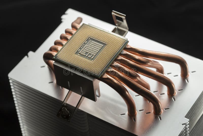CPU cooler heatsink stock photo. Image of device, closeup - 109858550