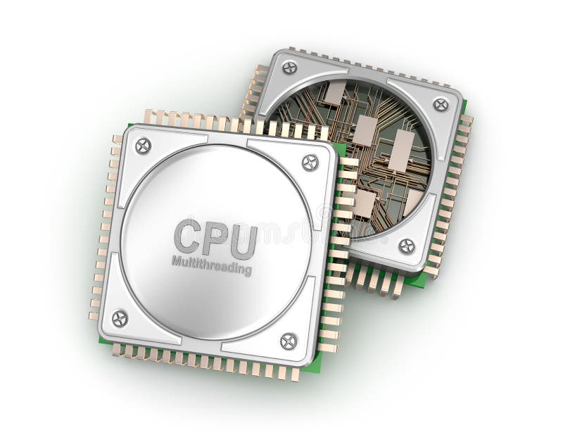 CPU - Concepto De La Unidad Central De Proceso Stock de ilustración ...