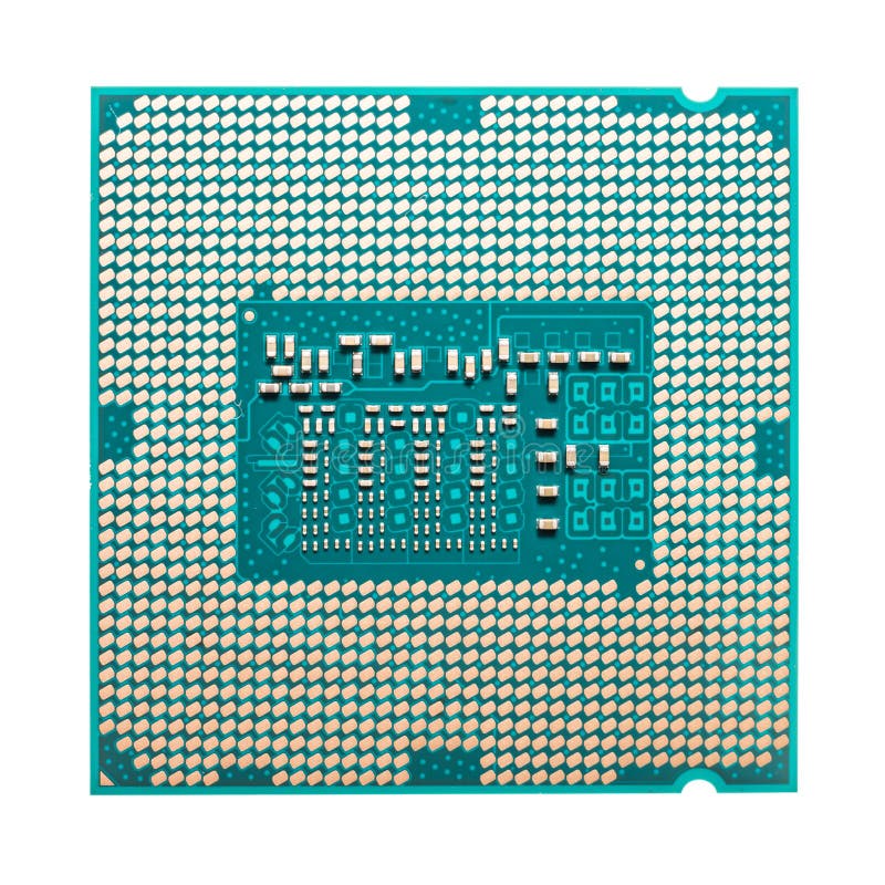 CPU Del Ordenador Aislada En Blanco Foto de archivo - Imagen de fondo ...