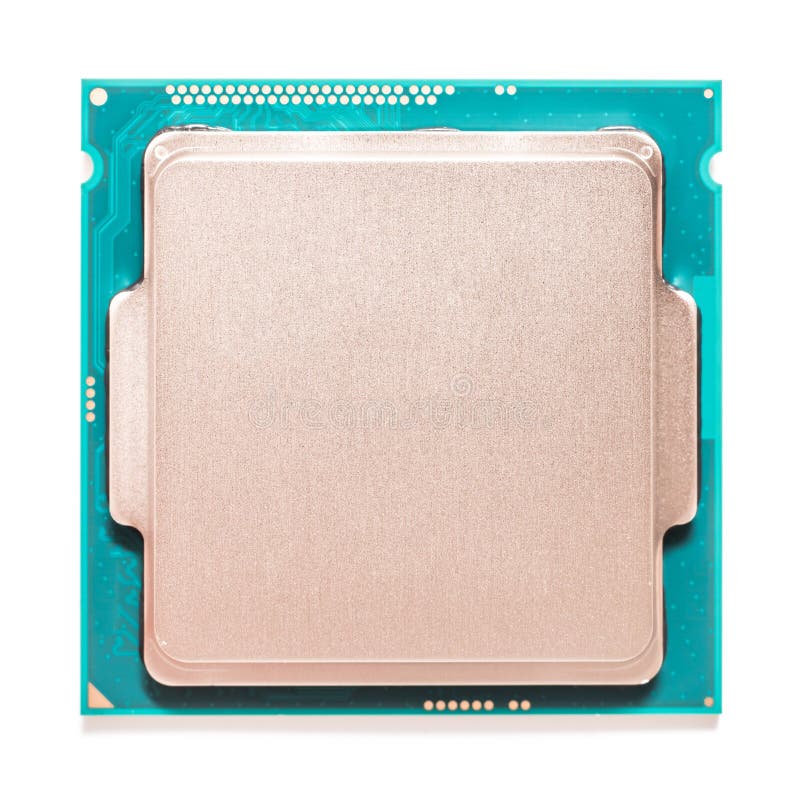 CPU Del Ordenador Aislada En Blanco Foto de archivo - Imagen de fondo ...