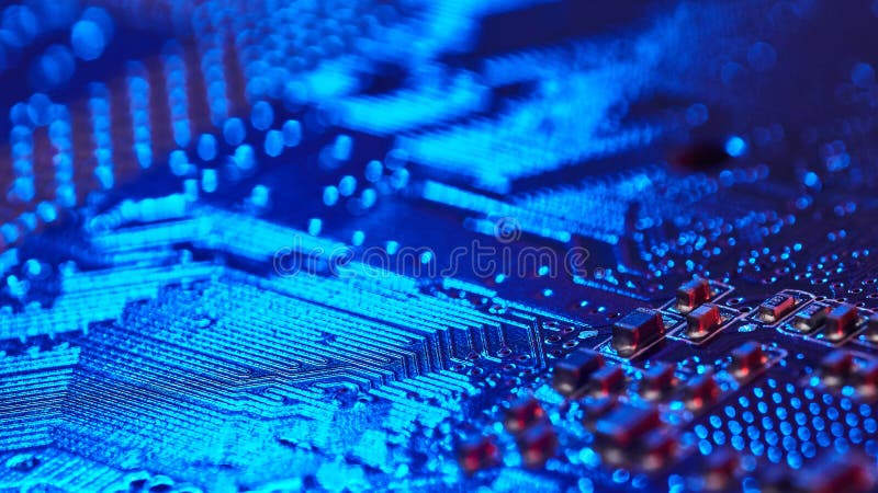 CPU Desktop with the Contacts Facing Up Lying on the Motherboard of the ...