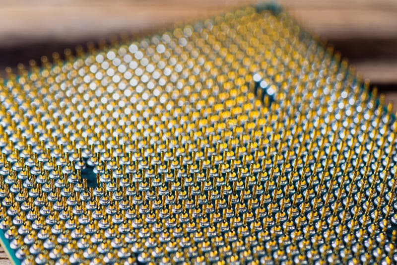 CPU Desktop with the Contacts Facing Up Lying on the PC. the Chip is ...