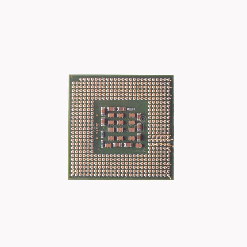 Cpu Electrical Circuit Chip Isolate on White Background Stock Image ...