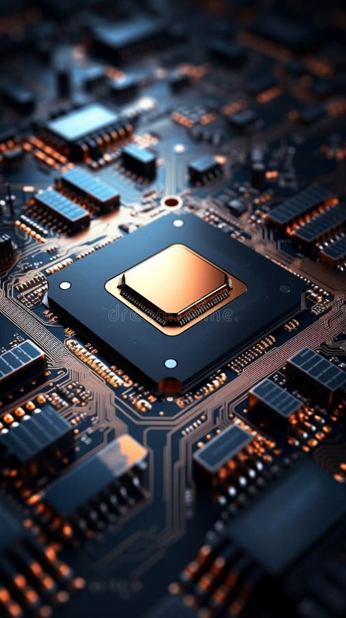 CPU Essence Circuit Board, Digital Chip on Motherboard, Creates ...