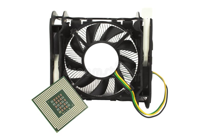 Cpu and fan stock image. Image of personal, cooler, computer - 4028485