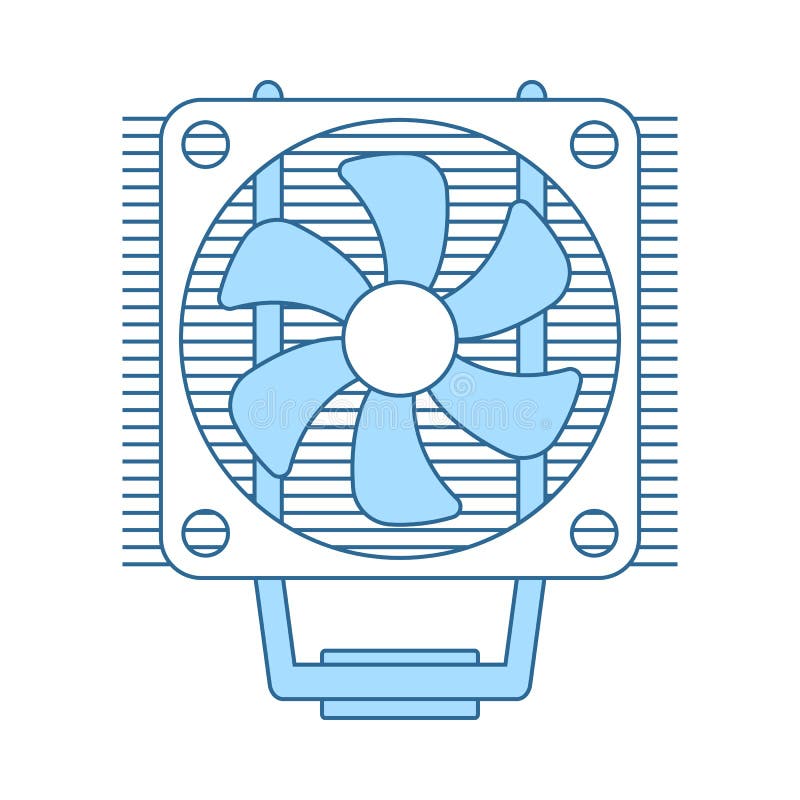 CPU Fan Icon stock vector. Illustration of cooling, processor - 167539234
