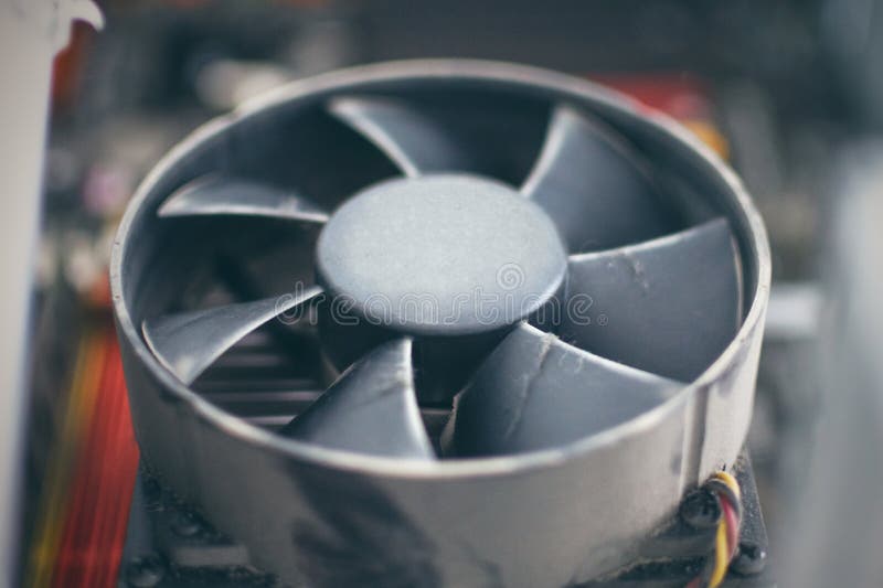 CPU fan. stock photo. Image of warming, technology, chip - 138424184