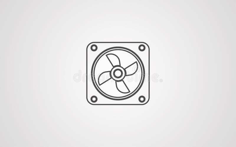Cpu Fan Vector Icon Sign Symbol Stock Vector - Illustration of icon ...