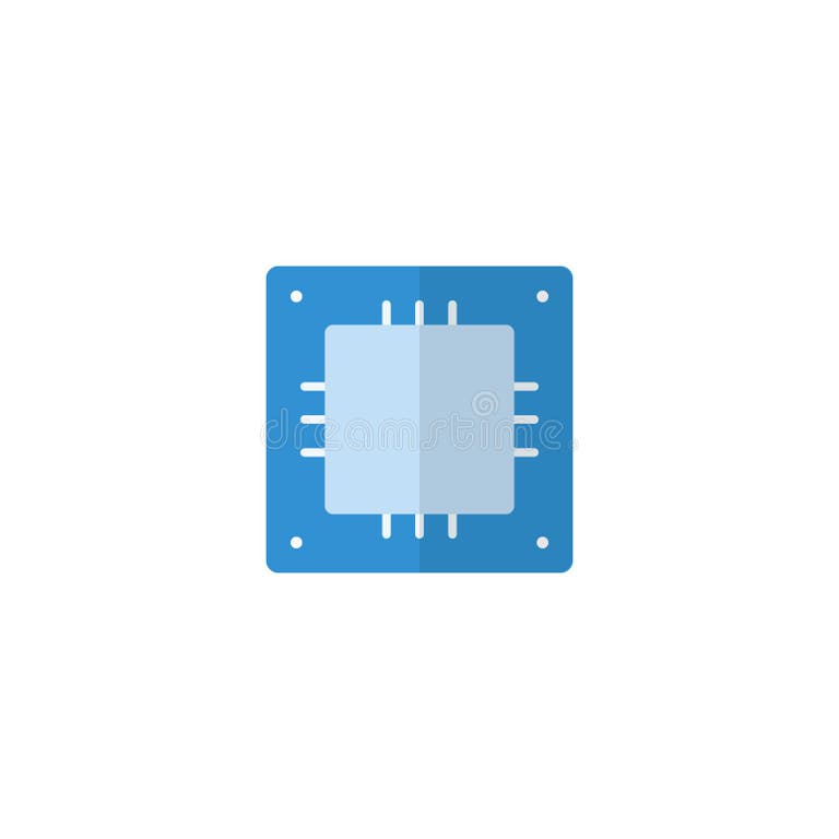 Flat Central Processing Unit Stock Illustrations – 962 Flat Central ...