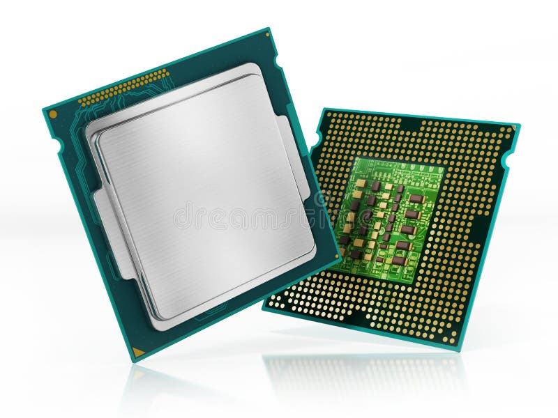 CPU 3d. stock illustration. Illustration of intellect - 153017352