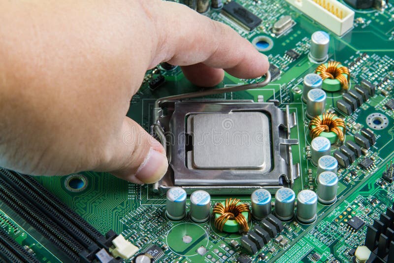 CPU in Hand before Installation into the Motherboard Stock Image ...