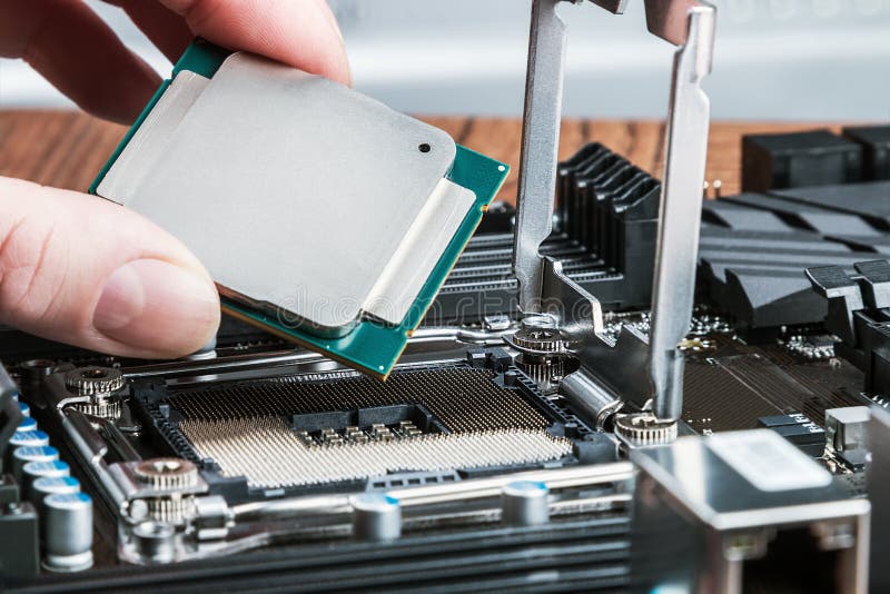 CPU in Hand before Installation Stock Image - Image of chipset, chip ...