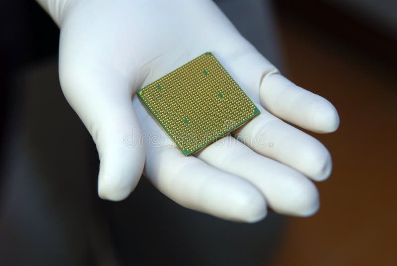 CPU in hand stock photo. Image of internet, microchip - 31236774