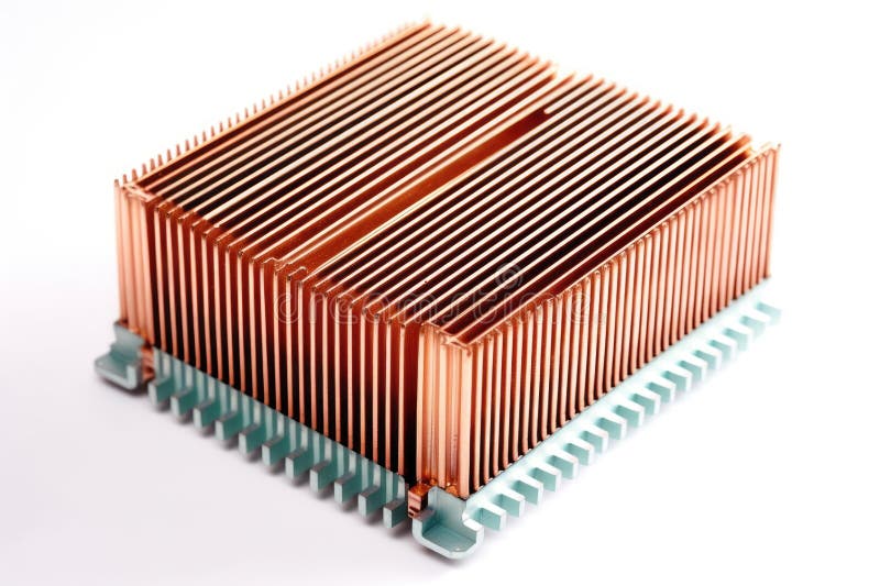 Cpu Heat Sink on a White Table Stock Illustration - Illustration of ...