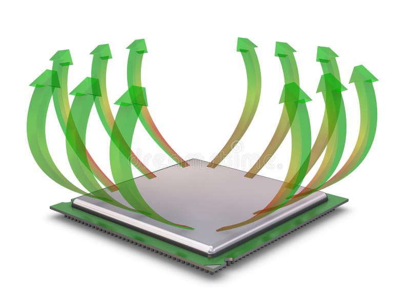 CPU Heating stock illustration. Illustration of digital - 12328357