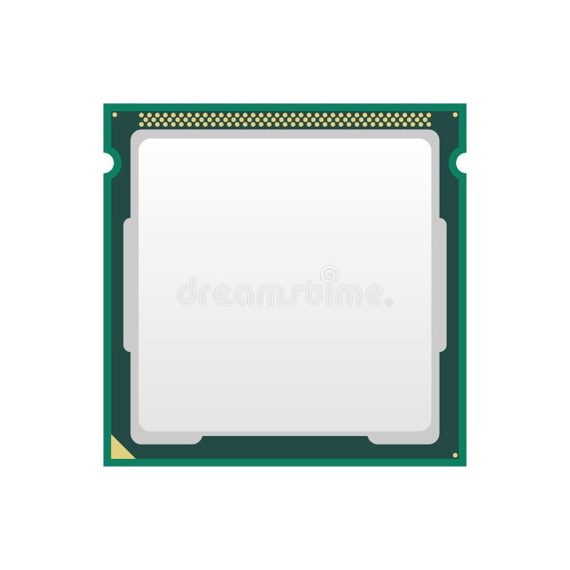 CPU icon stock vector. Illustration of element, hardware - 185732383