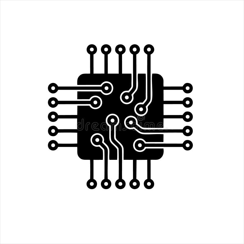 Cpu Icon Isolated on White Background from Technology of the Future ...