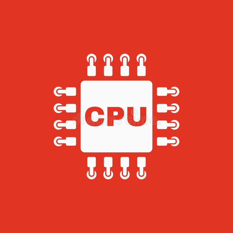The Cpu Icon. Microprocessor and Processor Symbol. Flat Stock Vector ... The Cpu Icon. Microprocessor and Processor Symbol. Flat Stock Vector ...