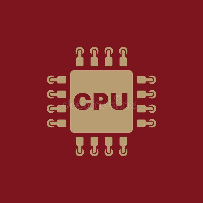 The Cpu Icon. Microprocessor and Processor Symbol Stock Vector ...