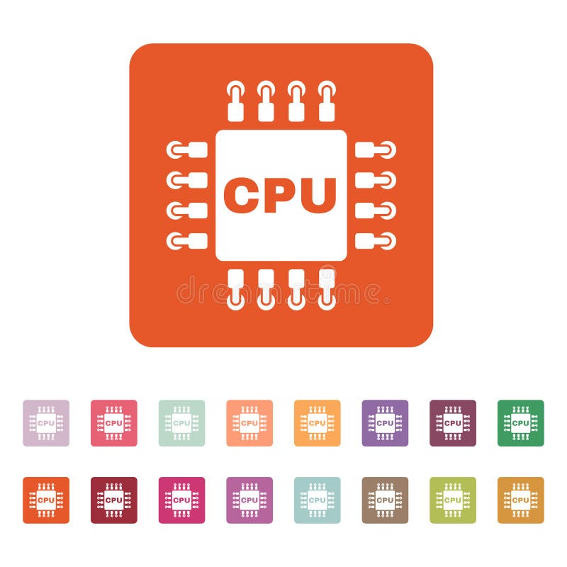 The Cpu Icon. Microprocessor and Processor Symbol Stock Vector ...