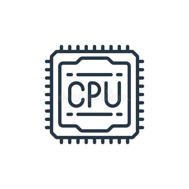 Cpu Icon Vector from Internet of Things Concept. Thin Line Illustration ...