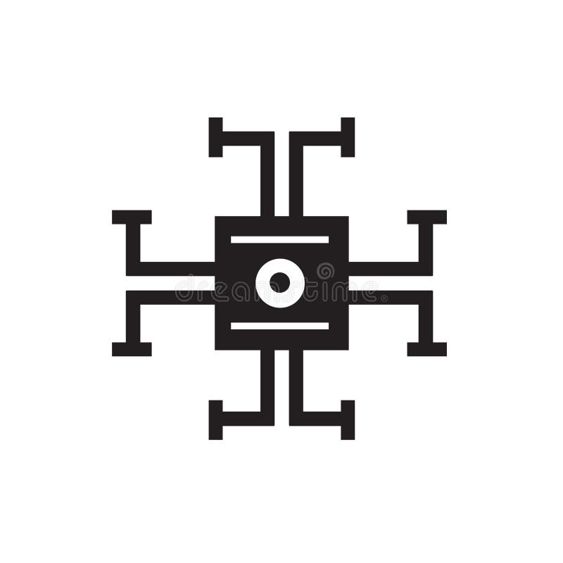 Cpu Icon Vector Sign and Symbol Isolated on White Background, Cpu Logo ...