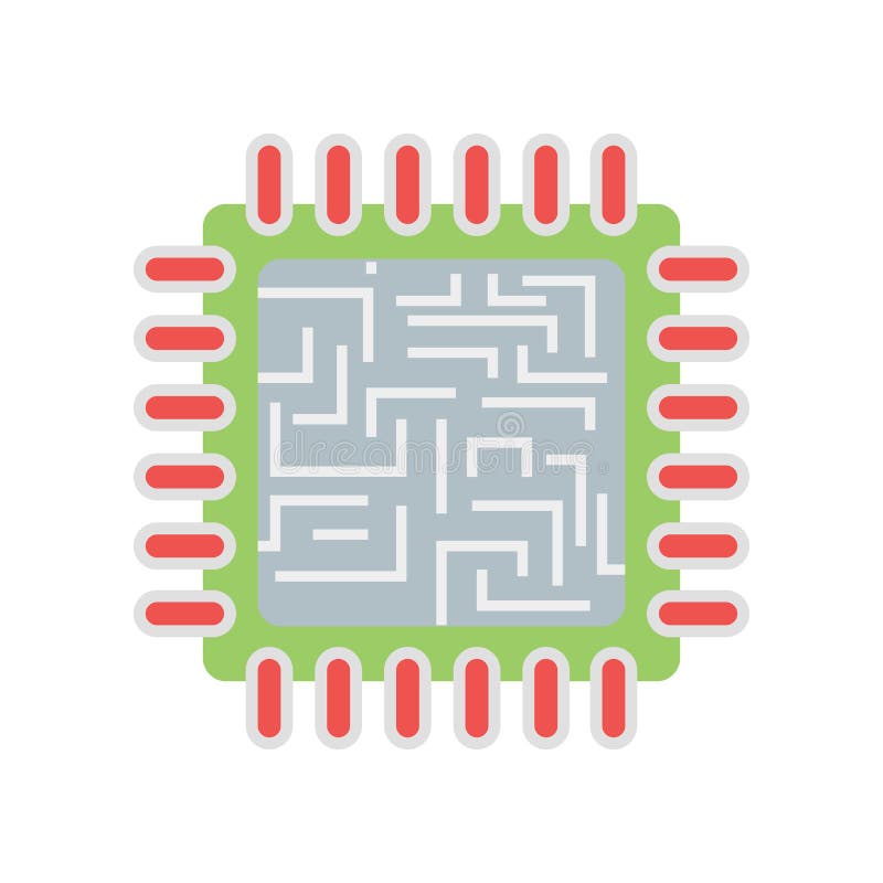 Cpu Icon Vector Sign and Symbol Isolated on White Background Stock ...